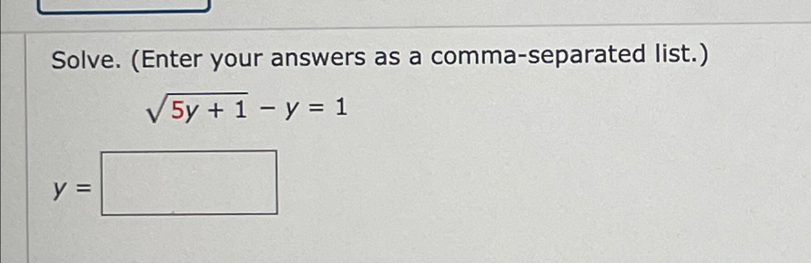 Solved Solve. (Enter your answers as a comma-separated | Chegg.com