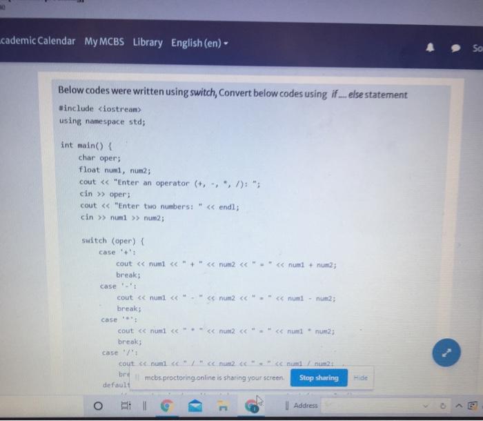 Solved -cademic Calendar My MCBS Library English (en)- 9 SO | Chegg.com