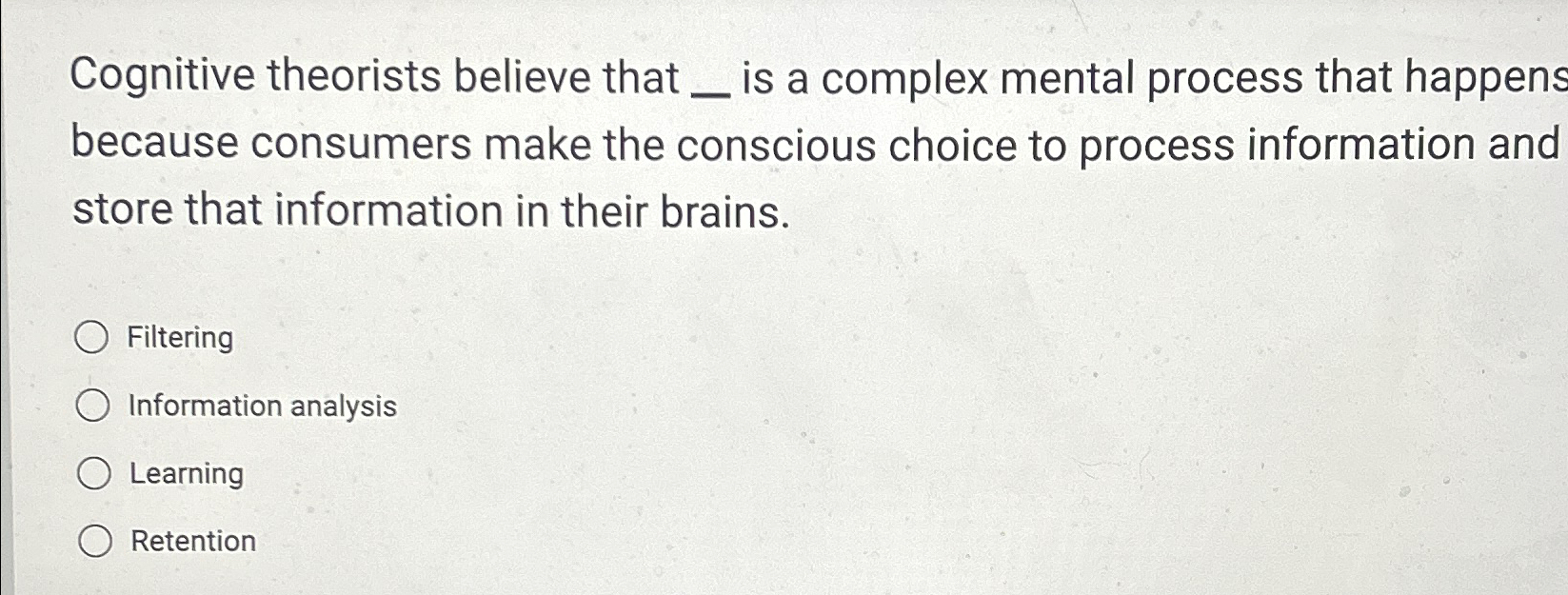 Solved Cognitive theorists believe that is a complex mental | Chegg.com