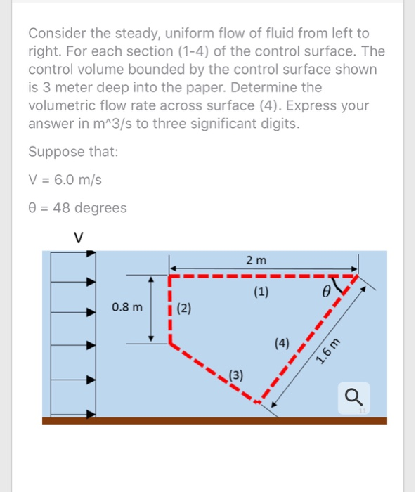 Solved Consider the steady, uniform flow of fluid from left | Chegg.com