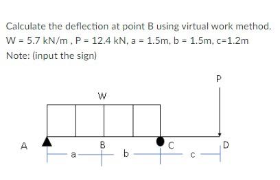 Solved Calculate the deflection at point B using virtual | Chegg.com