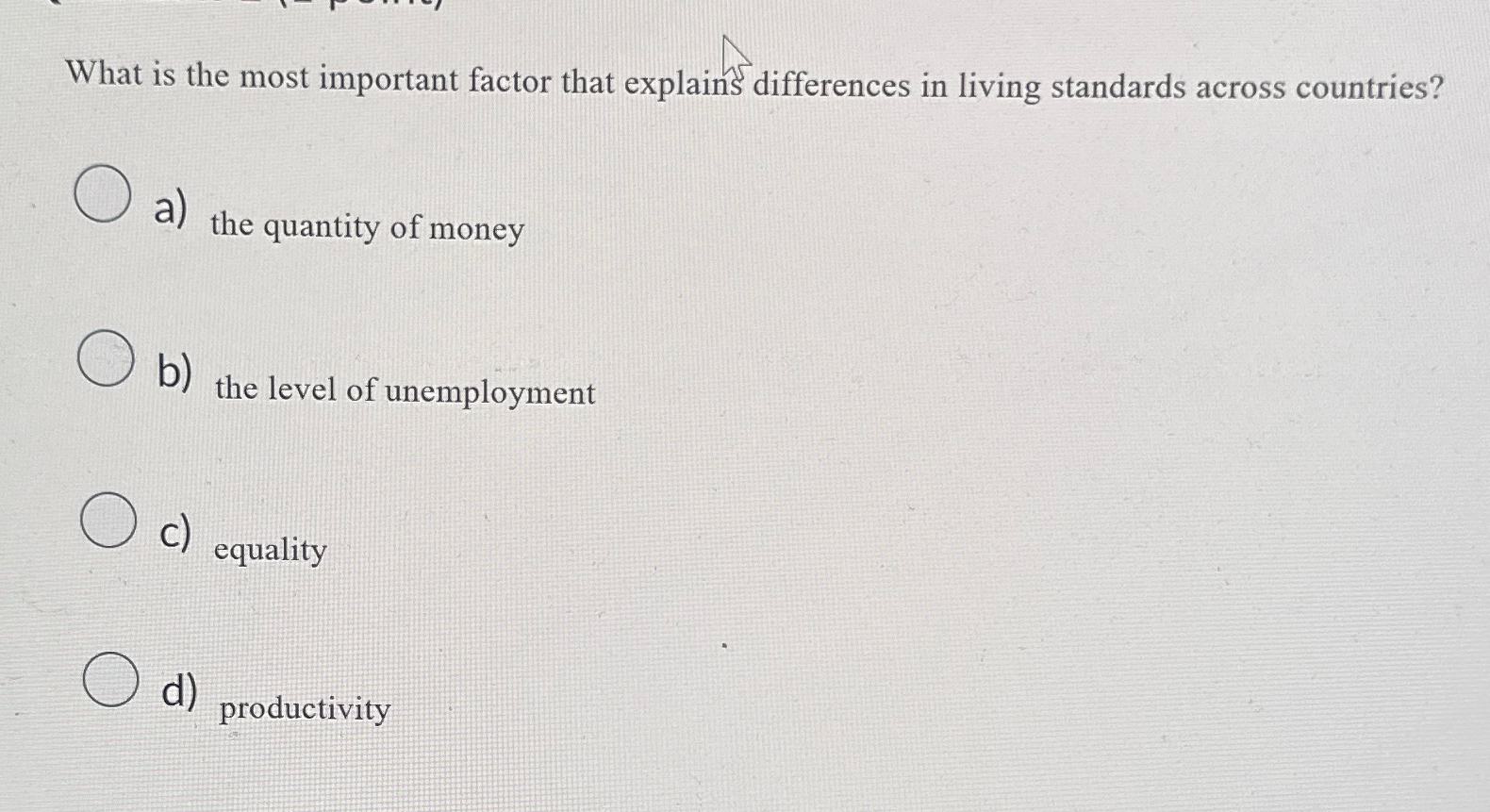 Solved What is the most important factor that explains | Chegg.com