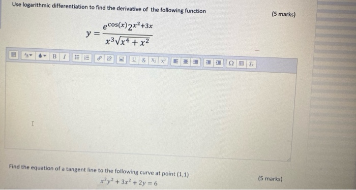 Solved Use logarithmic differentiation to find the | Chegg.com
