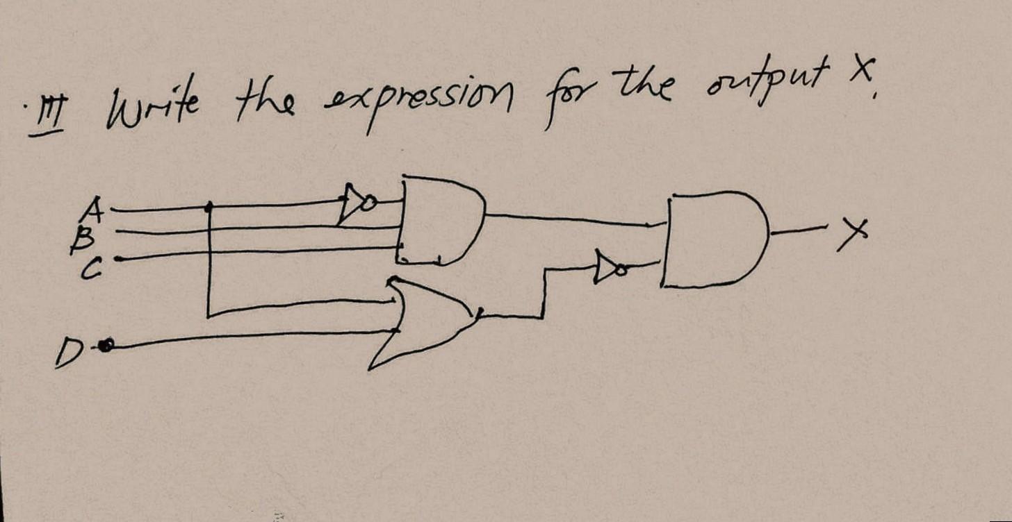 Solved -III Write the expression for the output x. | Chegg.com