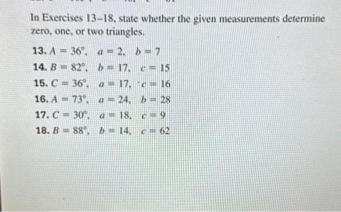 Solved In Exercises 13-18, state whether the given | Chegg.com