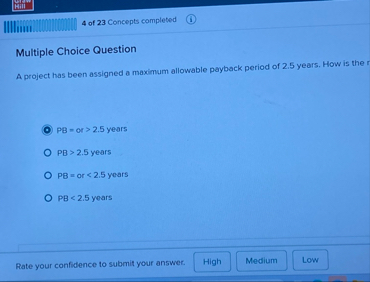 [Solved]: 4 of 23 Concepts completed Multiple Choice Questio