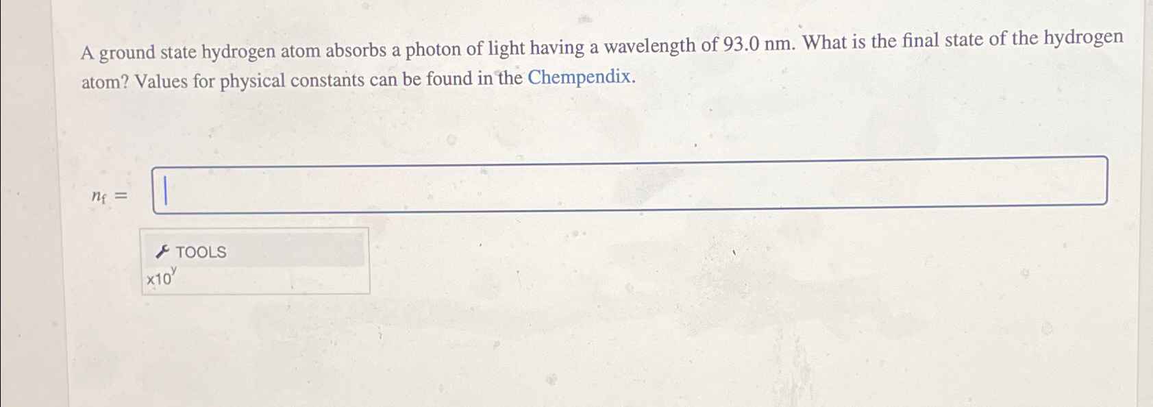 Solved A Ground State Hydrogen Atom Absorbs A Photon Of
