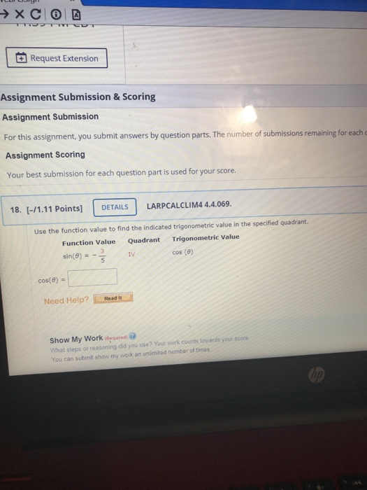 Solved use the function value to find the indicated | Chegg.com
