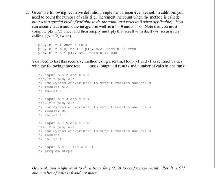 Solved 2. Given the following recursive definition, | Chegg.com