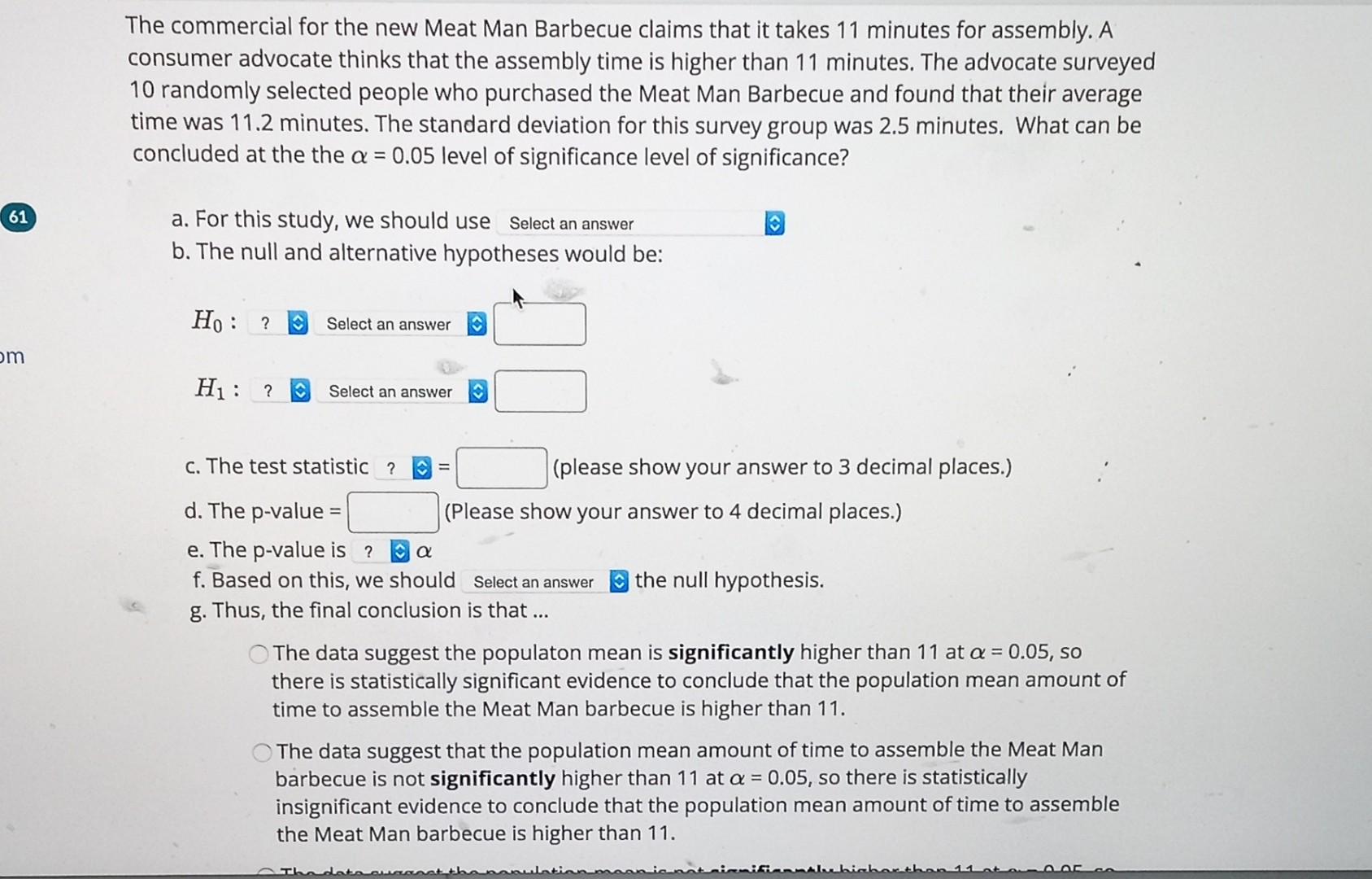 Solved The commercial for the new Meat Man Barbecue claims | Chegg.com