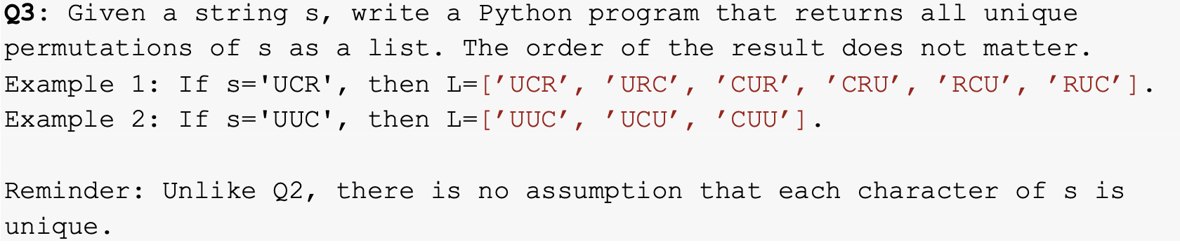 Solved Q3: Given a string s, ﻿write a Python program that | Chegg.com
