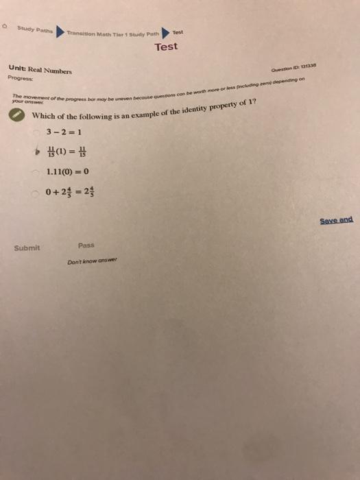 Solved Study Path Transition Math Thar Study Path Test Test | Chegg.com