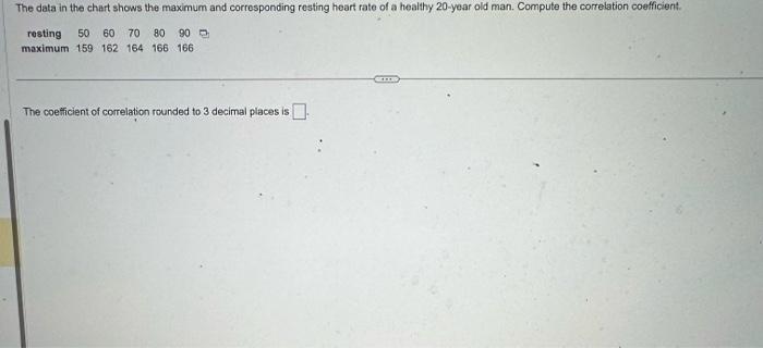 Solved The coeficient of correlation rounded to 3 decimal | Chegg.com