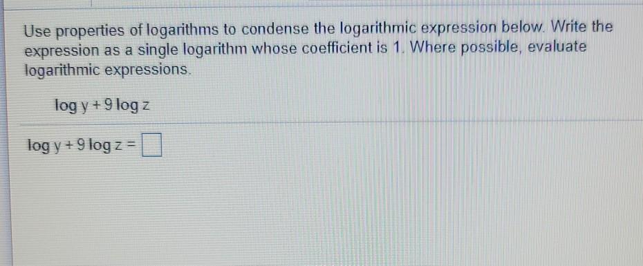 Solved Use properties of logarithms to expand each | Chegg.com