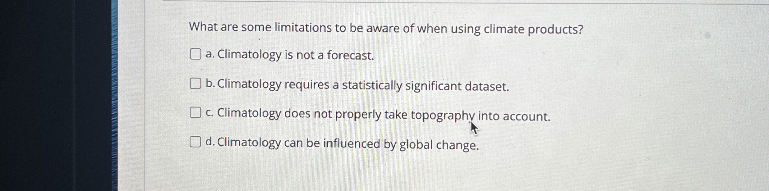 Solved What are some limitations to be aware of when using | Chegg.com