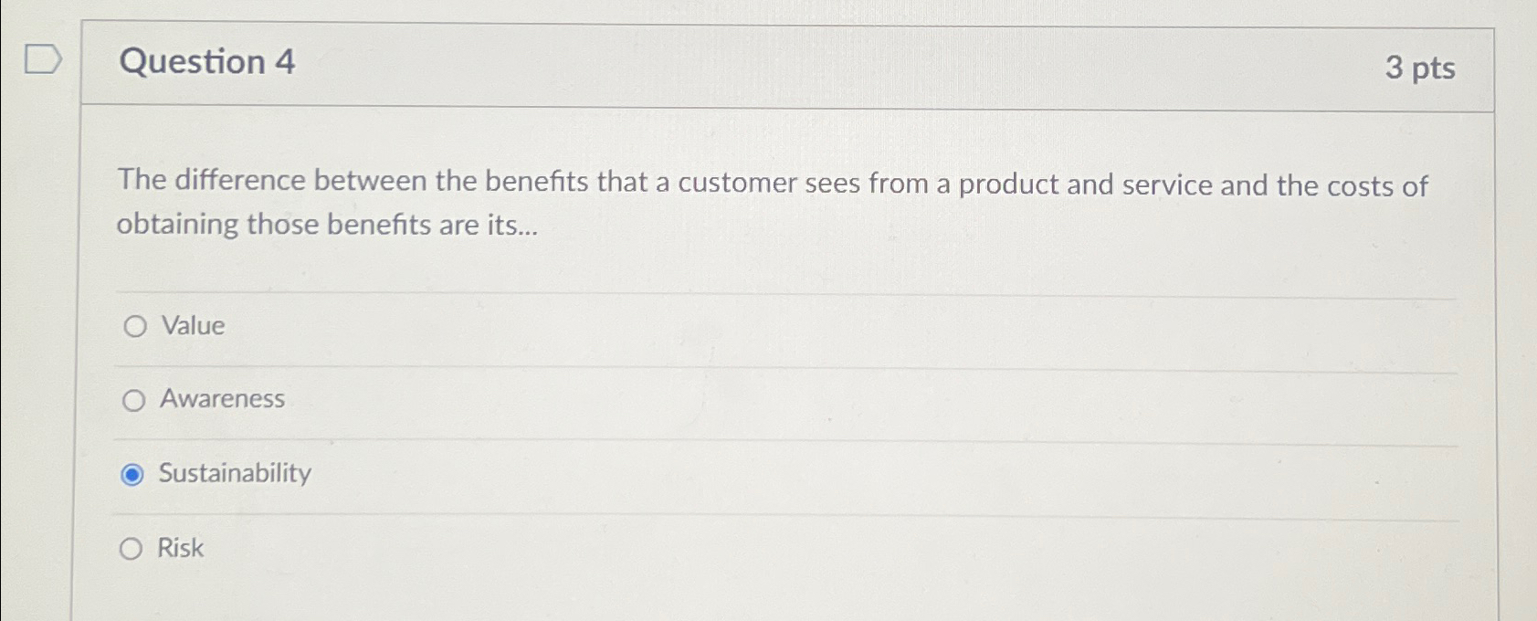 Solved Question 43 ptsThe difference between the benefits | Chegg.com Solved Question 43 ptsThe difference between the benefits | Chegg.com