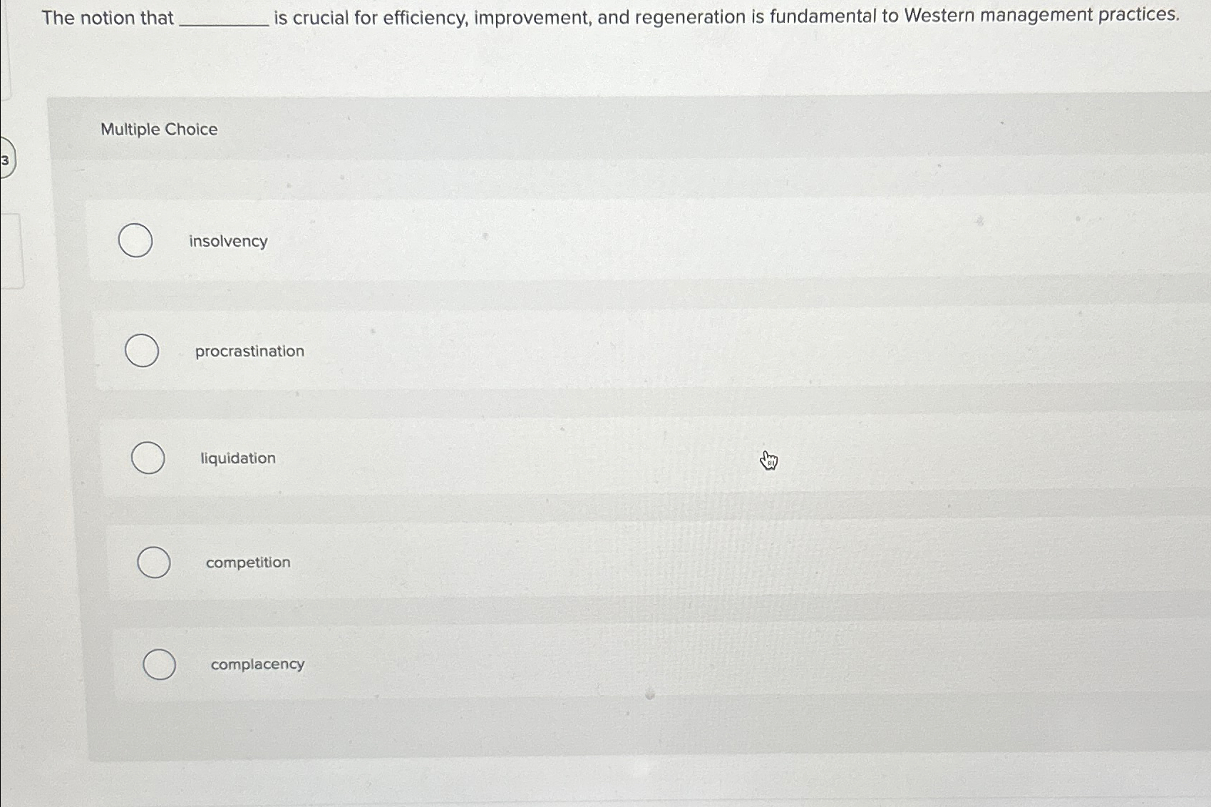 Solved The notion that is crucial for efficiency, | Chegg.com