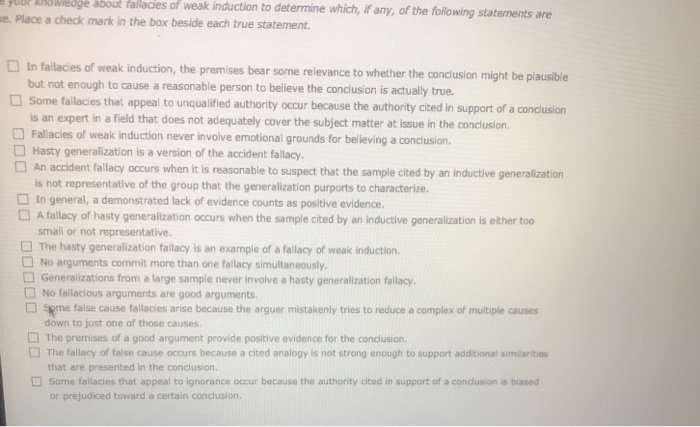 wedge about fallades of weak induction to determine | Chegg.com