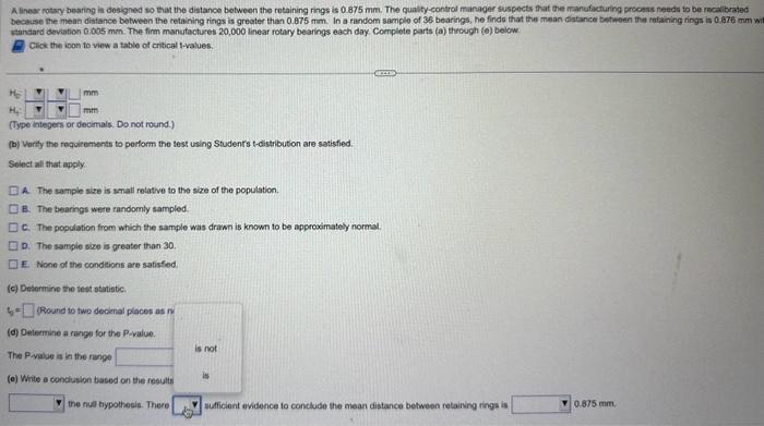 Solved A linear rotary bearing is dosigned so that the | Chegg.com