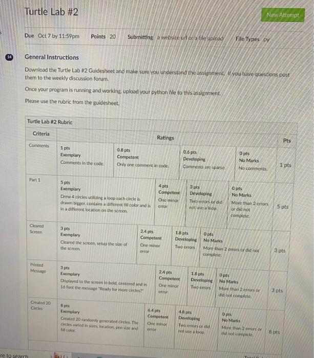 Solved General Instructions Download the Turtle Lab #2 | Chegg.com