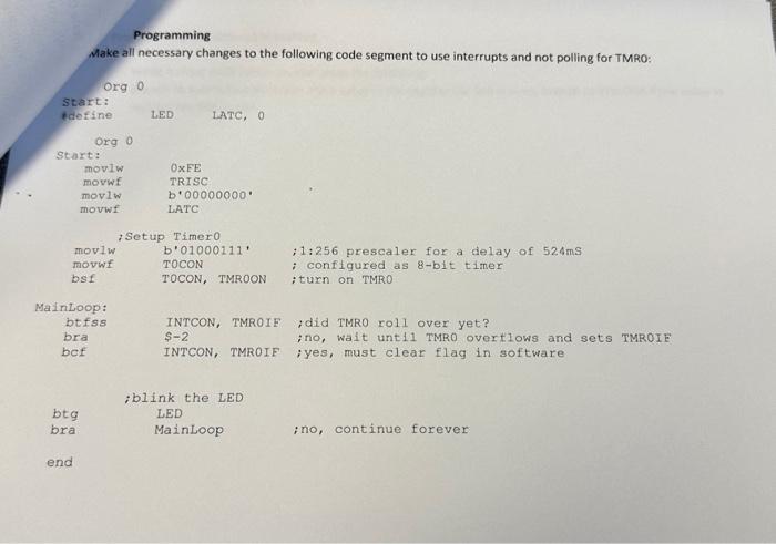 Solved Programming Make all necessary changes to the | Chegg.com