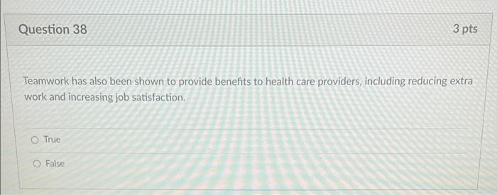Solved Teamwork has also been shown to provide benefits to | Chegg.com