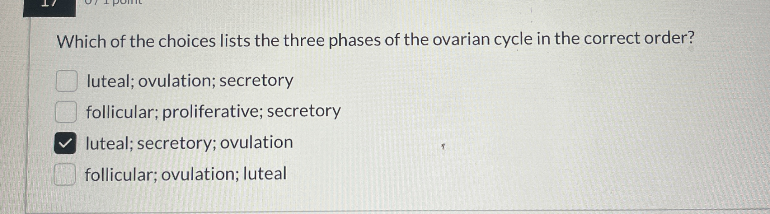 Solved Which of the choices lists the three phases of the | Chegg.com