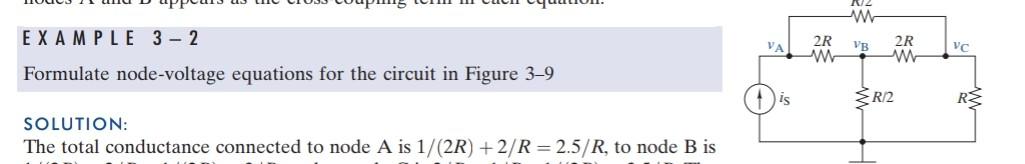 Solved EXAM PLE 3−2 Formulate node-voltage equations for the | Chegg.com