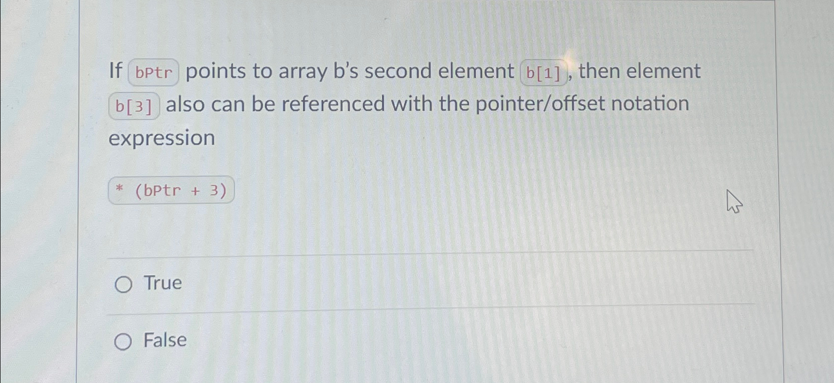 Solved If Points To Array Bs Second Element B 1 ﻿then 7065