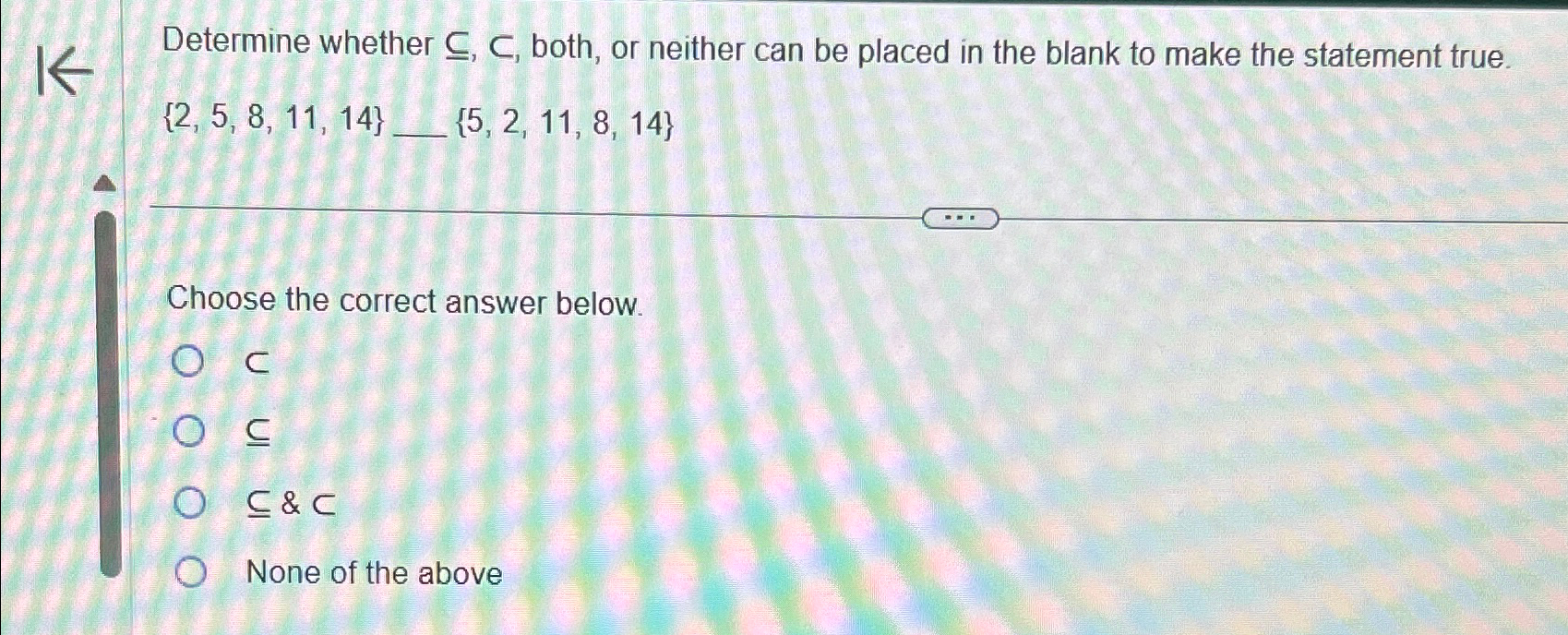 Solved Determine whether sube, sub, both, or neither can be | Chegg.com