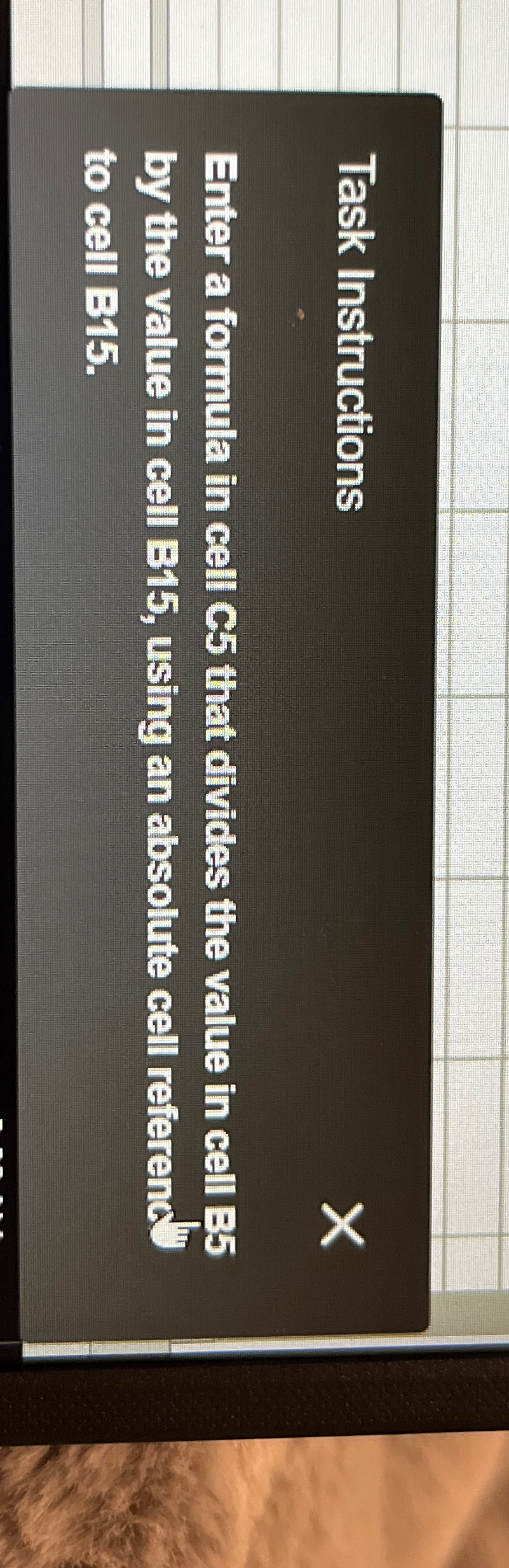 Solved Task Instructionsenter A Formula In Cell C5 ﻿that 8511