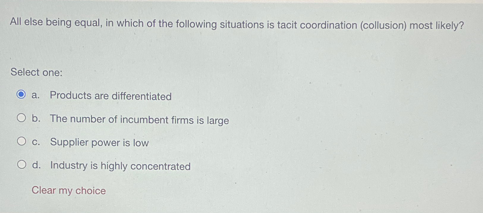 Solved All else being equal, in which of the following | Chegg.com