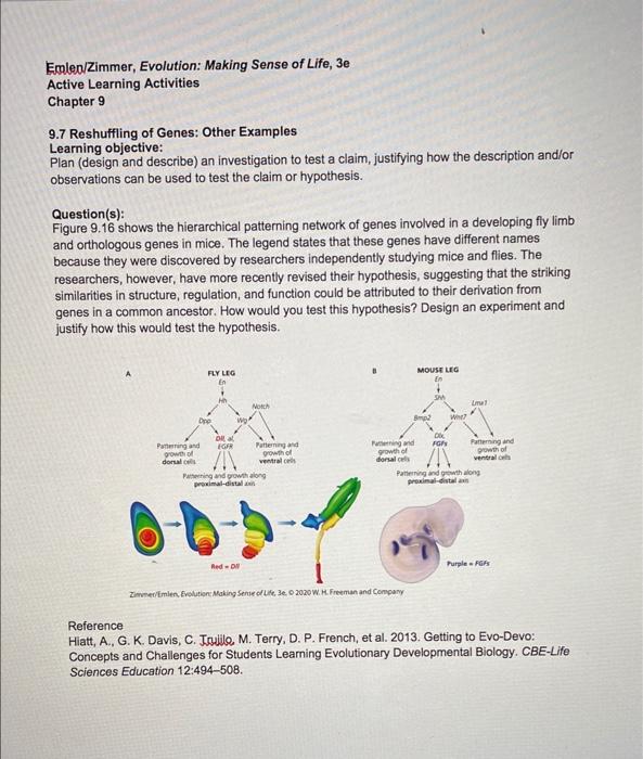 Emlen/Zimmer, Evolution: Making Sense of Life, 3e | Chegg.com