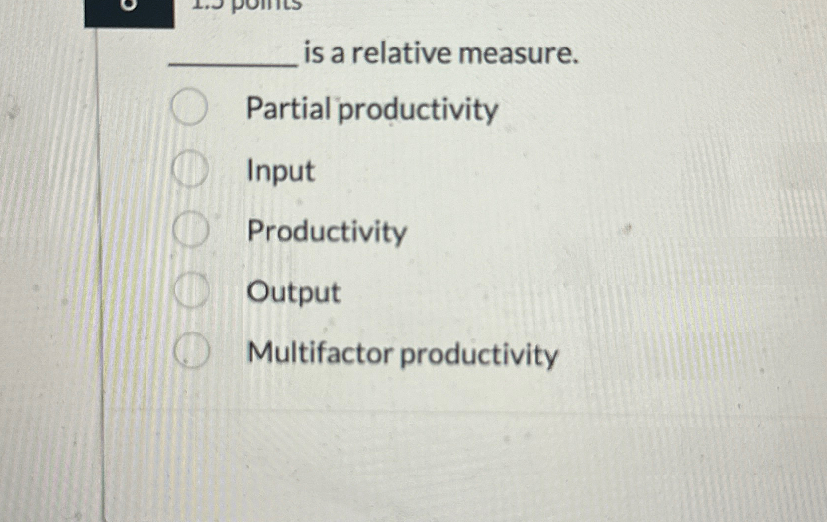 Solved is a relative measure.Partial | Chegg.com