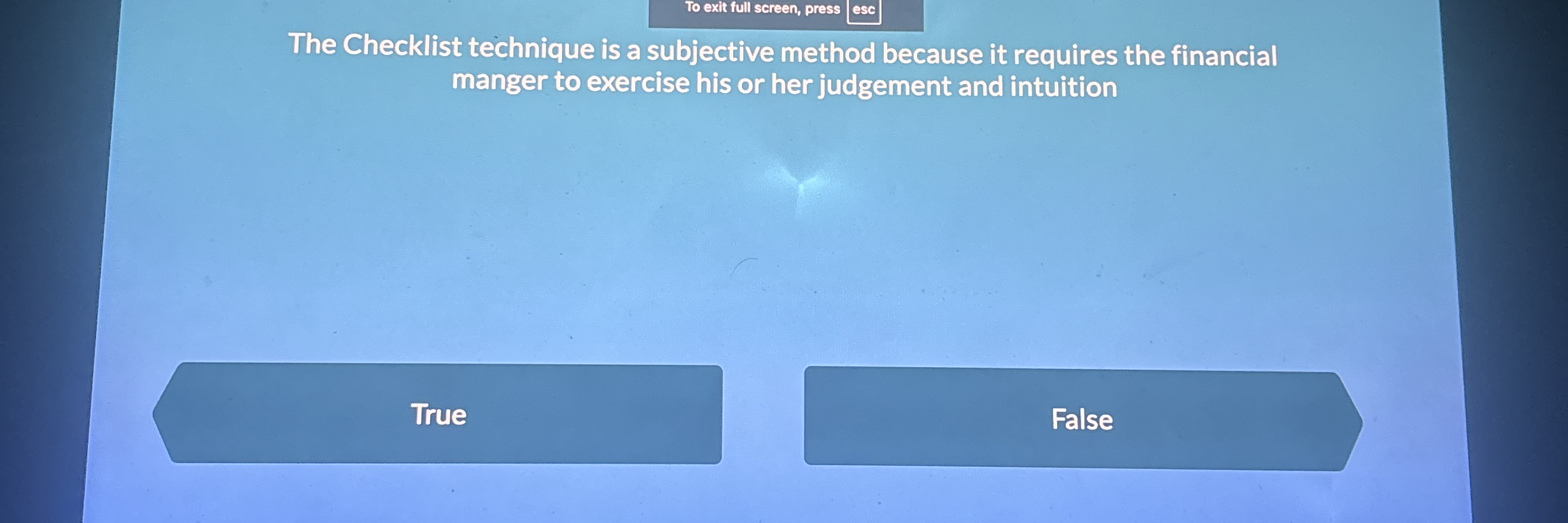 Solved To exit full screen, press escThe Checklist technique | Chegg.com