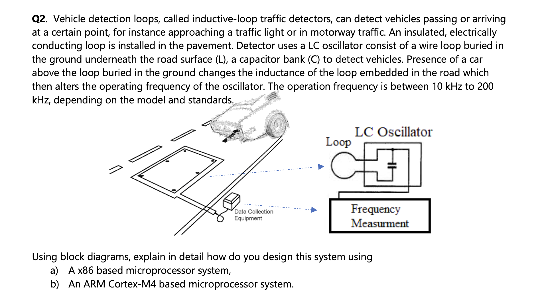 Q2. ﻿Vehicle detection loops, called inductive-loop | Chegg.com
