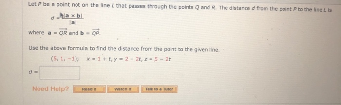 Solved Let P be a point not on the line L that passes | Chegg.com