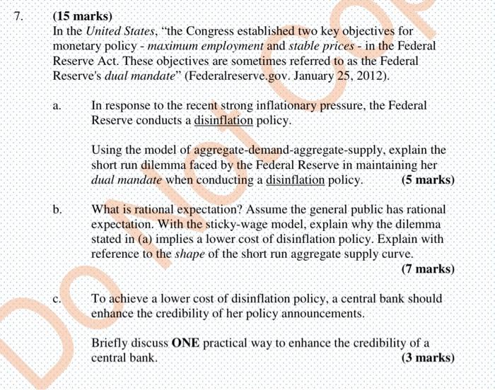 [Solved]: (15 marks) In the United States, the Congress est