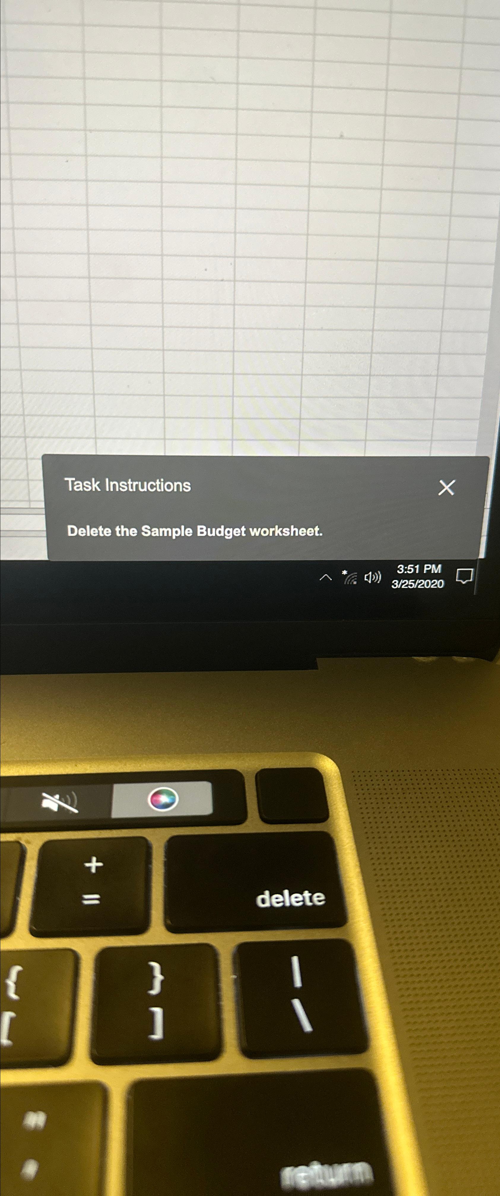 Solved Task Instructionsdelete The Sample Budget Worksheet Chegg