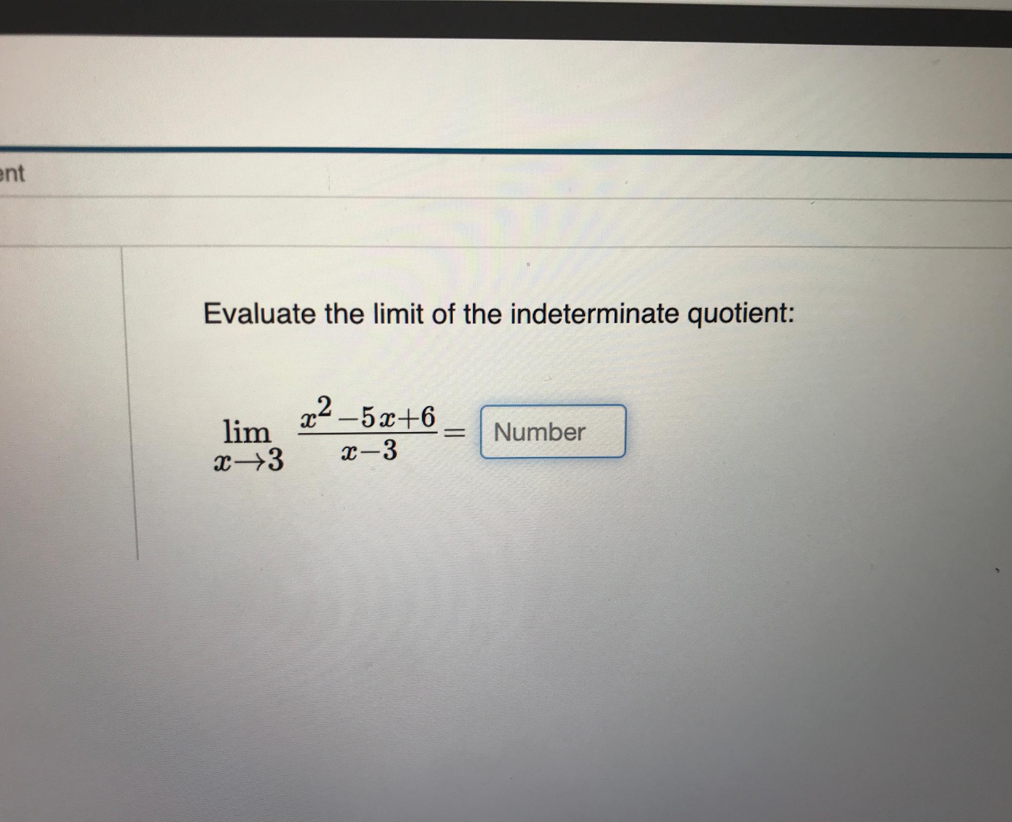Solved Evaluate the limit of the indeterminate | Chegg.com