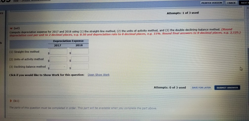 Solved PRINTER VERSION BACK NEXT Exercise 10-7 (Part Level | Chegg.com