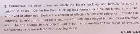 Solved Enumerate the assumptions on which the Euler's | Chegg.com