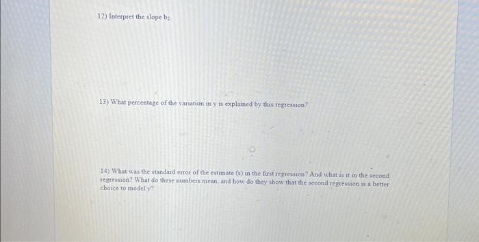Solved Here is a multiple regression model estimated on the | Chegg.com