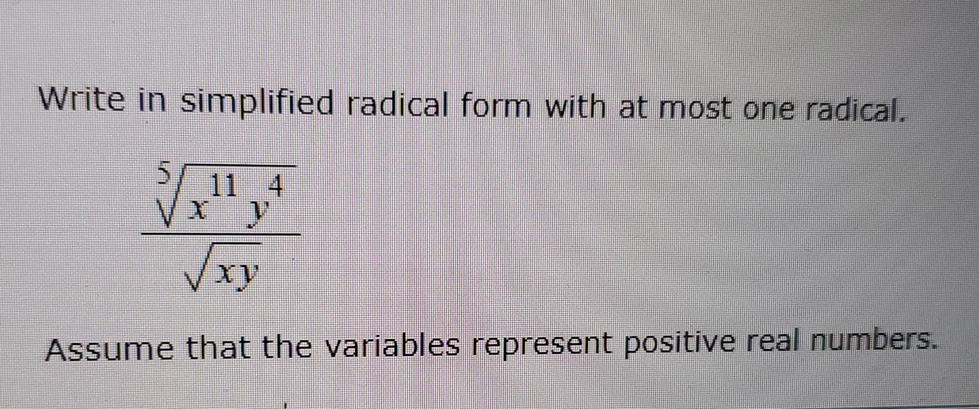 Solved by an EXPERT Write in simplified radical form with at most one ...