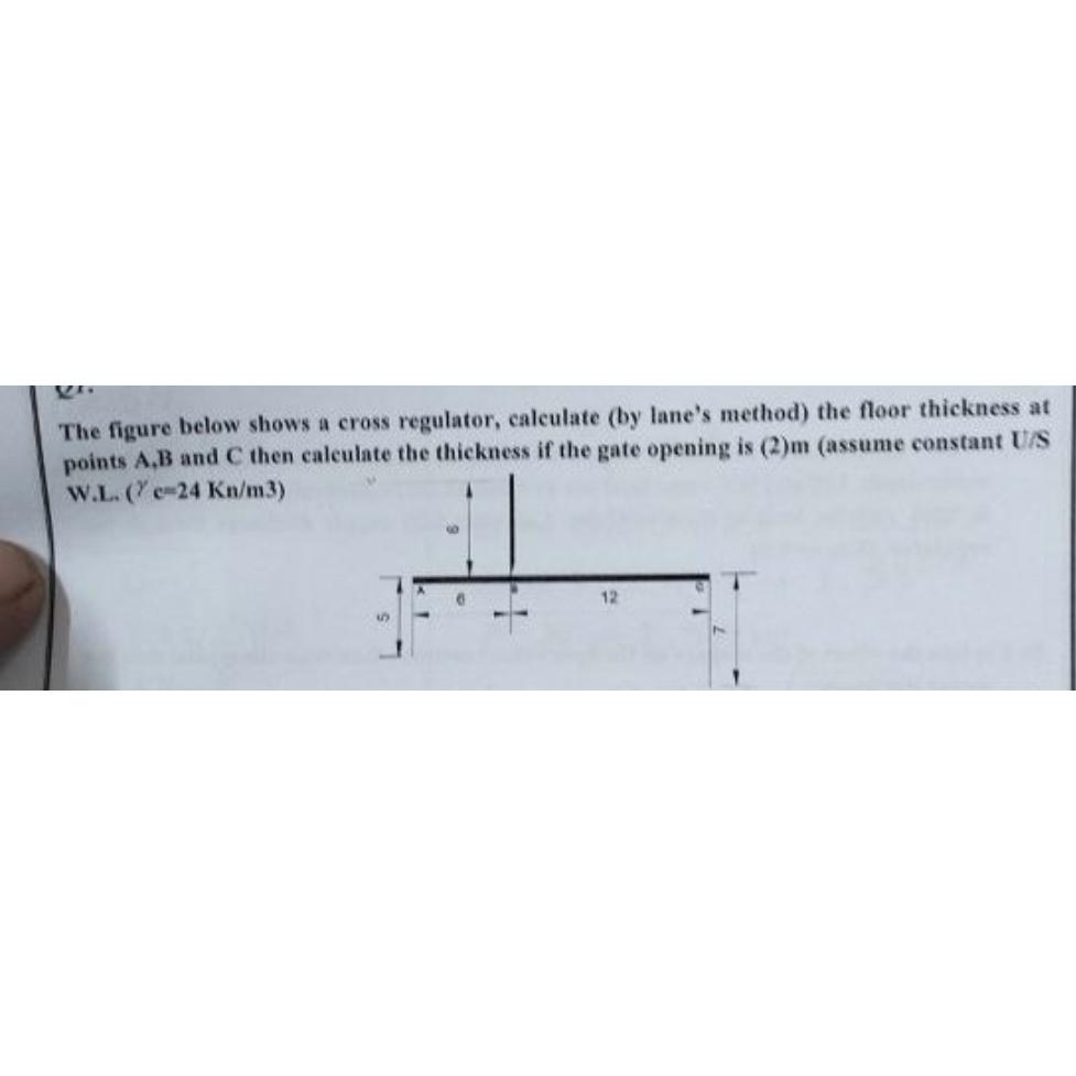 Solved The figure below shows a cross regulator, calculate | Chegg.com