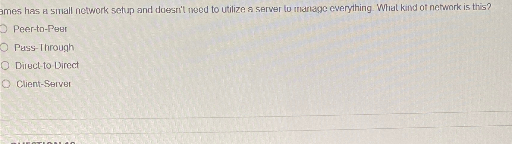 Solved ames has a small network setup and doesn't need to | Chegg.com