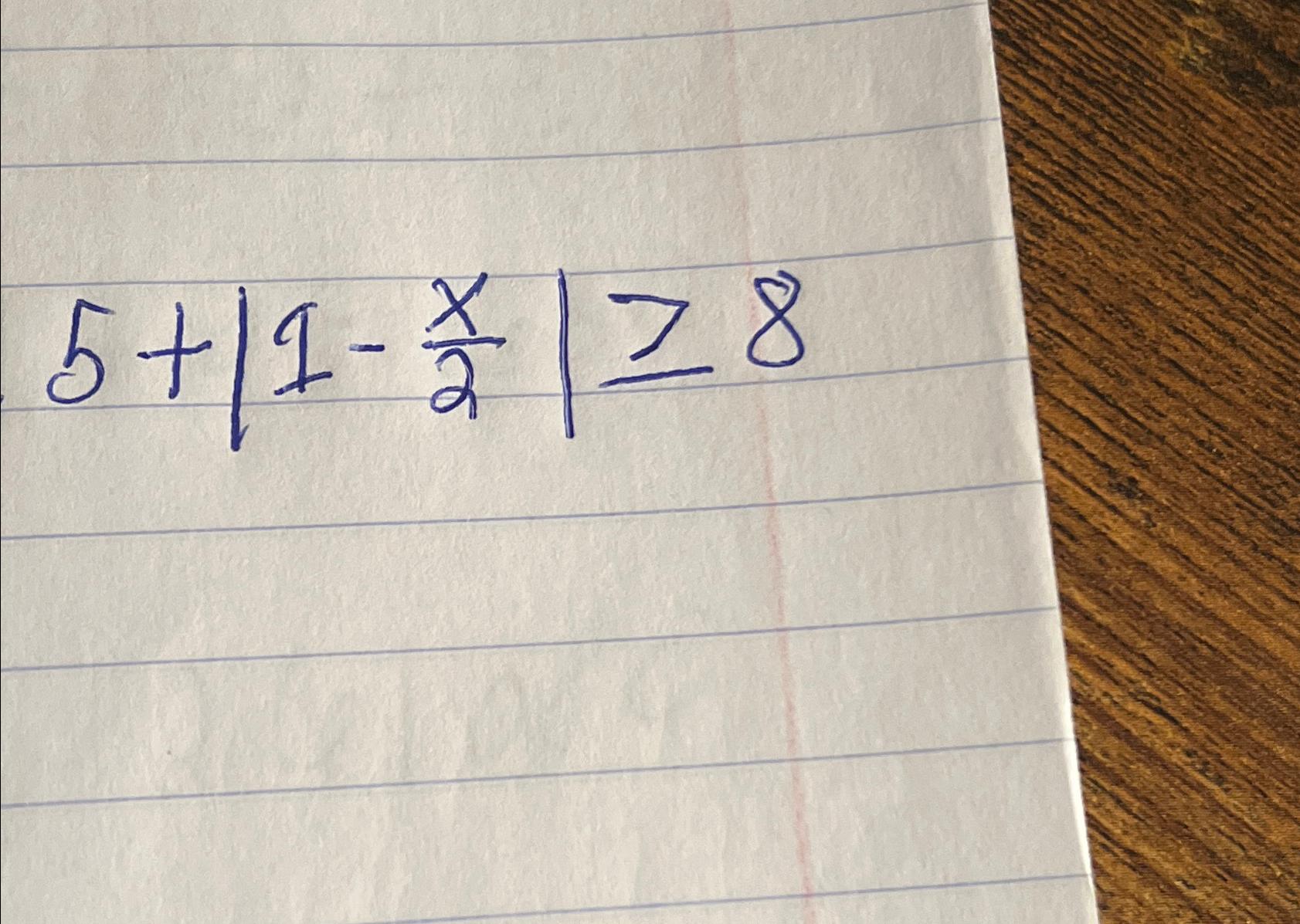 Solved 5+|1-x2|≥8 | Chegg.com