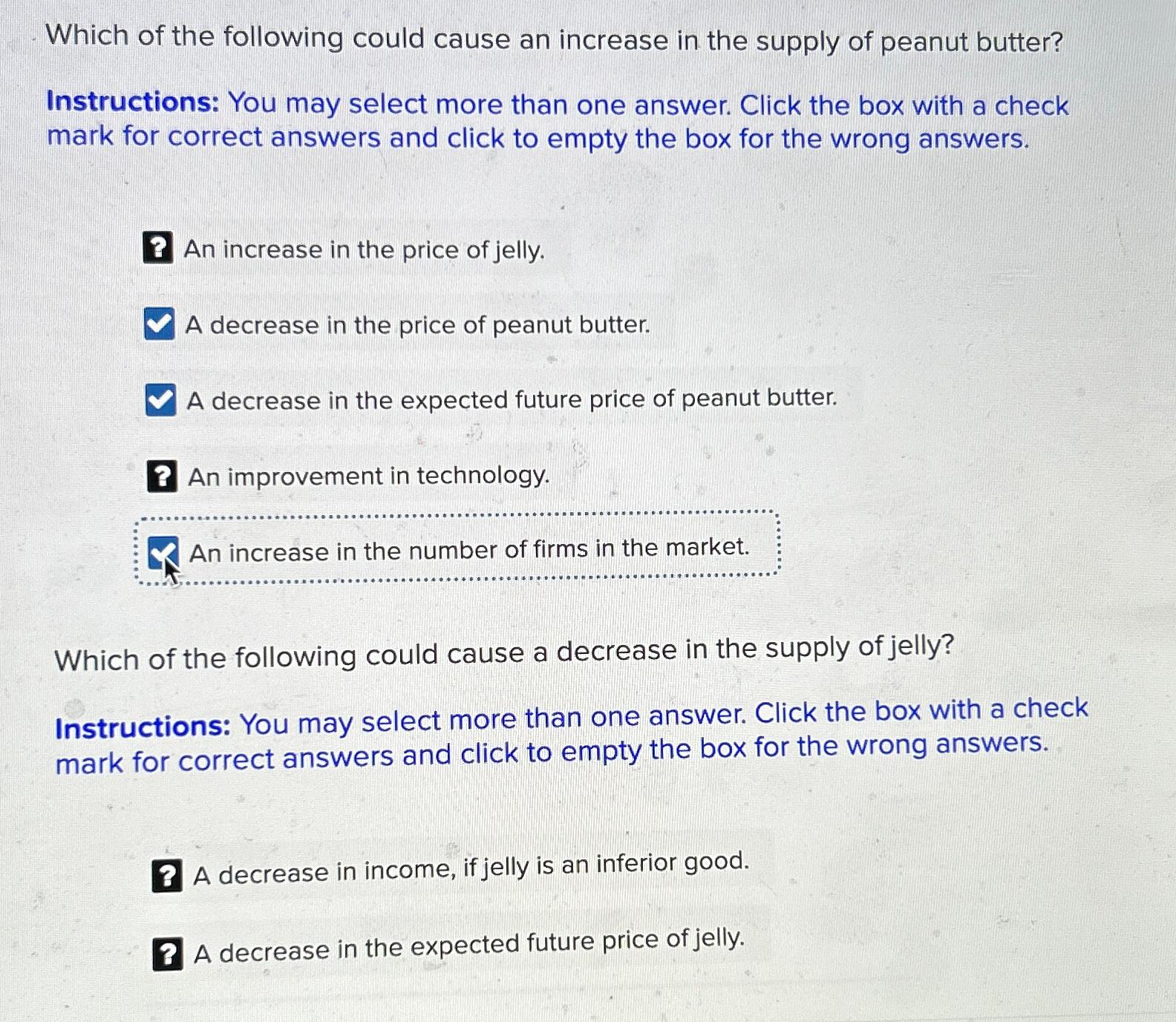 Solved Which of the following could cause an increase in the | Chegg.com