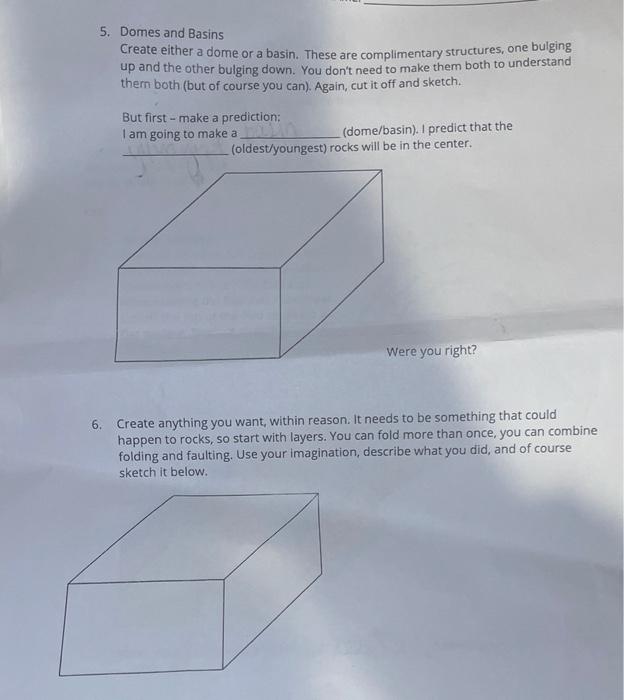 Solved 5. Domes and Basins Create either a dome or a basin. | Chegg.com