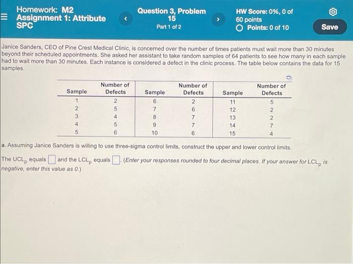 Solved Homework: M2 = Assignment 1: Attribute SPC Day 1 2 3 | Chegg.com